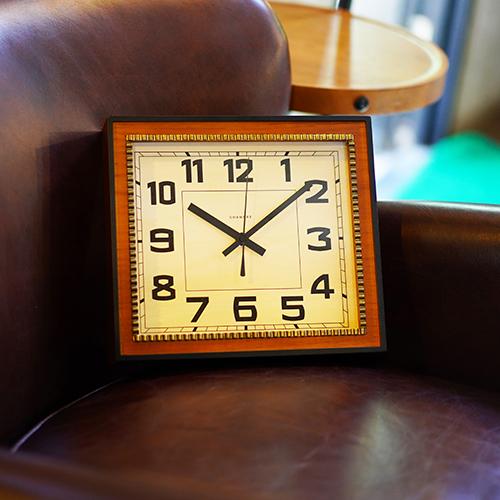 壁掛け時計 木製 シャンブル CHAMBRE BRASS RECTANGLE CLOCK ウッドダイアル CH-053 特典付 置き時計 静音 おしゃれ 掛け置き兼用 アナログ 四角 日本製 ...