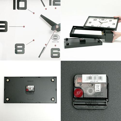 DULTON 両面時計 掛け時計 ダルトン DOUBLE FACE CLOCK RECTANGLE H21-0362 おしゃれ 特典付 ウォールクロック 静音 壁掛け アナログ シンプル ...
