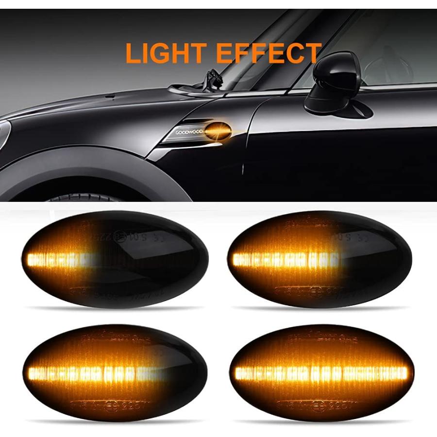 BMW MINI ミニ R50 R52 R53 流れて光る シーケンシャル ファイバーLED スモーク レンズ サイドマーカー ウインカー 【送料無料】 : hotimp - 通販 ...