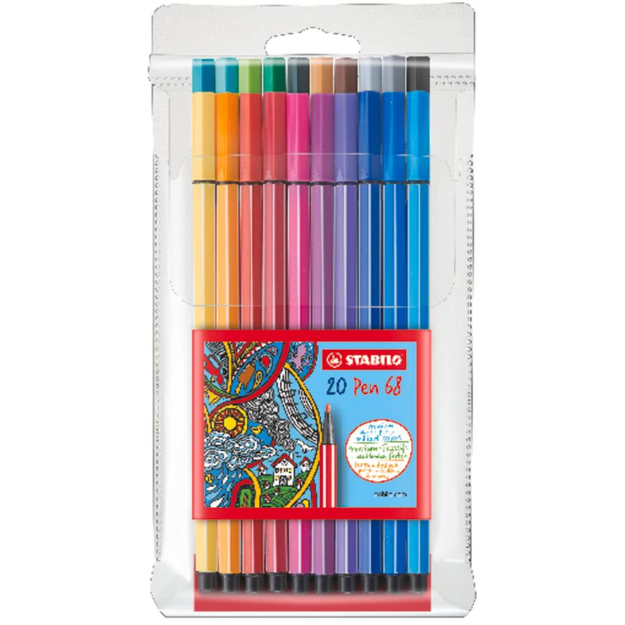 スタビロ 水性ペン ペン68 20色 6820-PL : ホットミーティア - 通販 - Yahoo!ショッピング