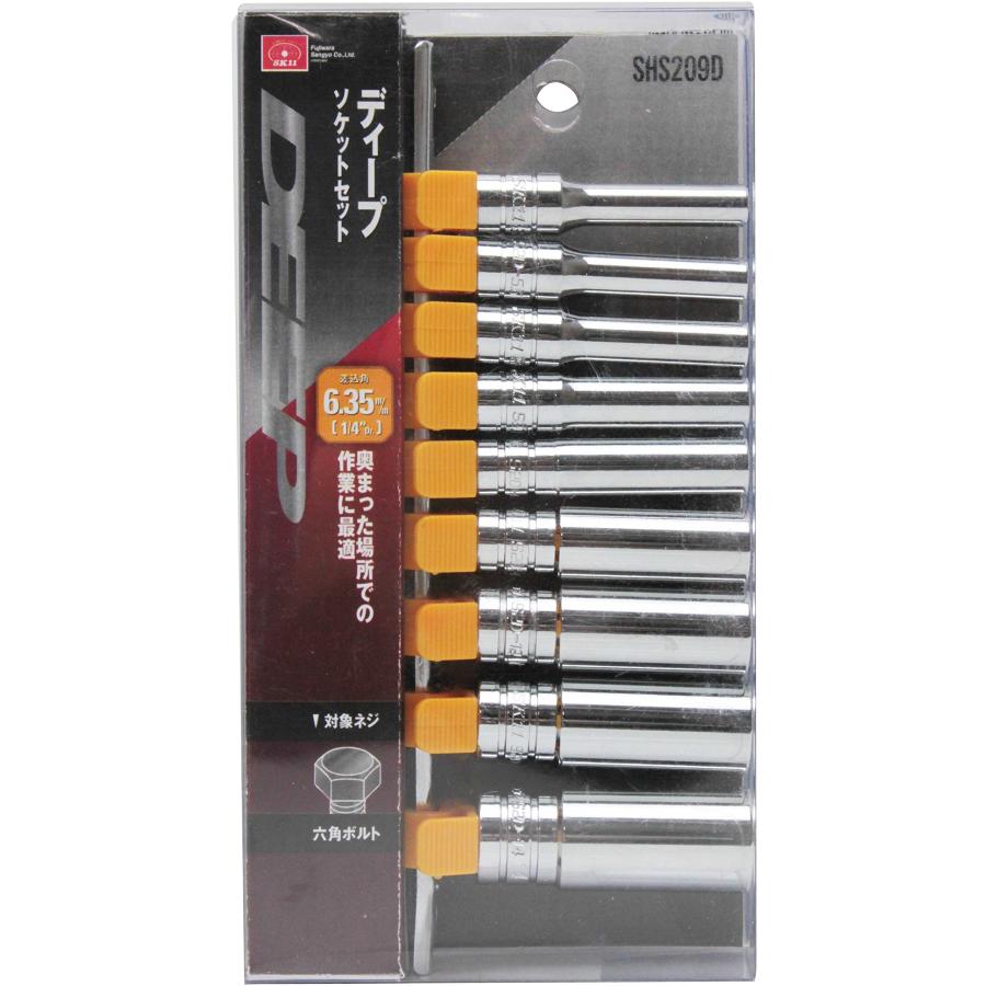 SK11(エスケー11) ディープ ソケットセット 5~14mm 差込角 6.35mm (1/4インチ) SHS209D : ホットミーティア - 通販 - Yahoo!ショッピング