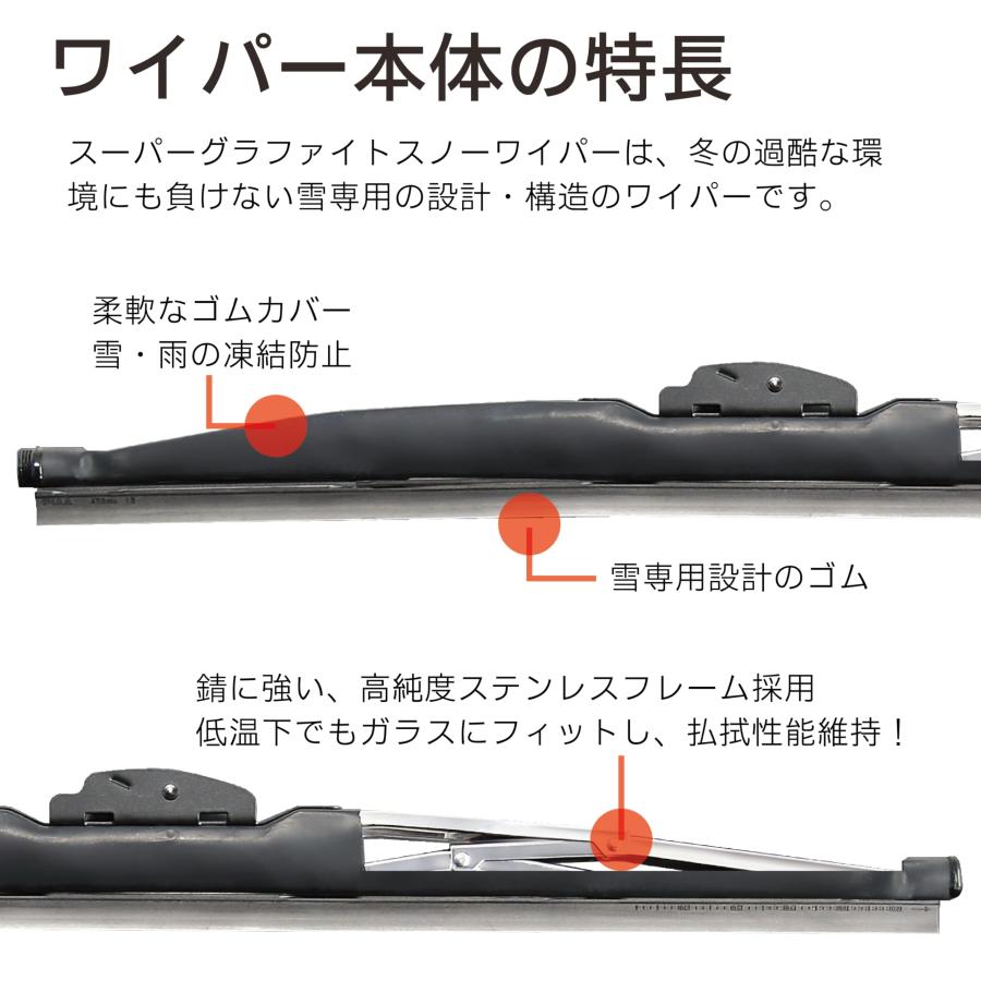 PIAA(ピア) ワイパー ブレード 雪用 650mm スーパーグラファイト グラファイトコーティングゴム 1本入 呼番82 WG65W : ホットミーティア - 通販 - Yahoo!ショッピング