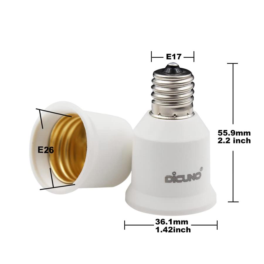 DiCUNO E17-E26口金変換アダプター 変換ソケット 熱に強い 10個セット : ホットミーティア - 通販 - Yahoo!ショッピング