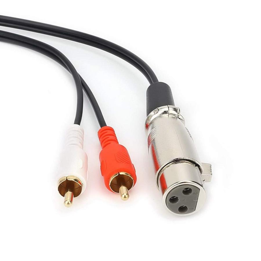 Rosebe XLR 変換 RCA Yスプリッタケーブル、1 XLR メス-2 RCA オスステレオプラグアダプタケーブル ステレオオーディオ延長コー : s-b07psc2n97 ...