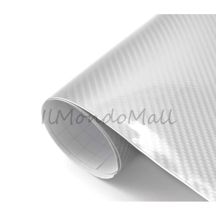 IlMondoMall 4D カーボンシート ハイグロス カーボン調 カーボンステッカー 艶有り シルバー (シルバー, 200×035cm) : ホットミーティア - 通販 - Yahoo ...