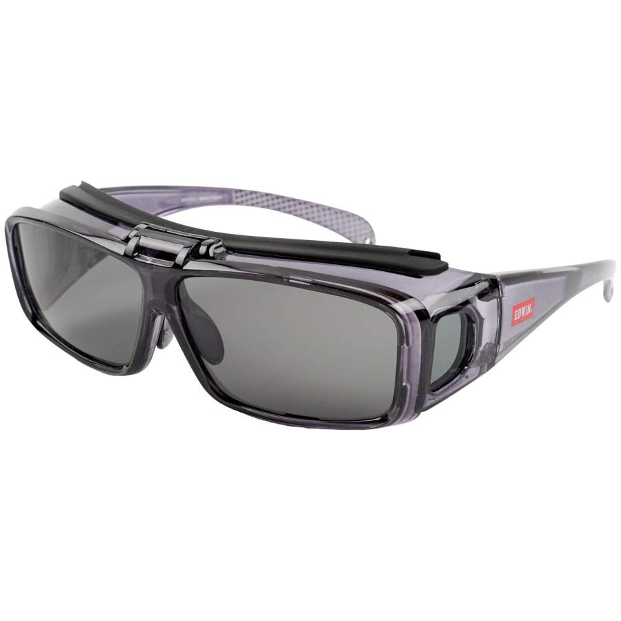 EDWIN(エドウィン) 跳ね上げ サングラス 偏光 オーバーグラス プラスチックフレーム クリアブルー EDF-012-1 : ホットミーティア - 通販 - Yahoo!ショッピング