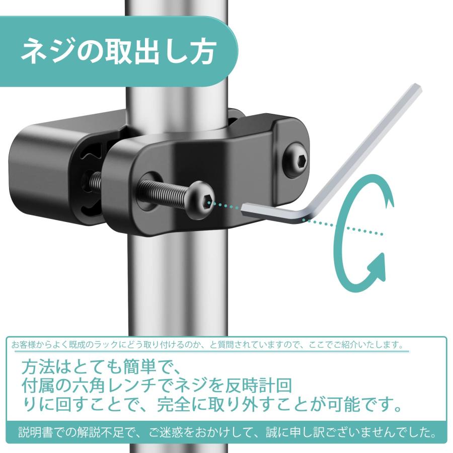 支柱取付け液晶モニターアーム ディスプレイアーム ポール取り付け 17-32インチ対応 耐荷重8kg 角度調整/回転 支柱用 ZJ35-01 ACCU : ホットミーティア - 通販 ...