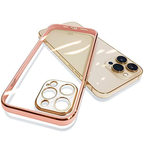 iPhone13Pro ケース クリア iPhone 13 pro カバー 耐衝撃 TPU ゴールド? 全面保護カバー カメラ保護 カメラレンズカバー : ホットミーティア - 通販 ...