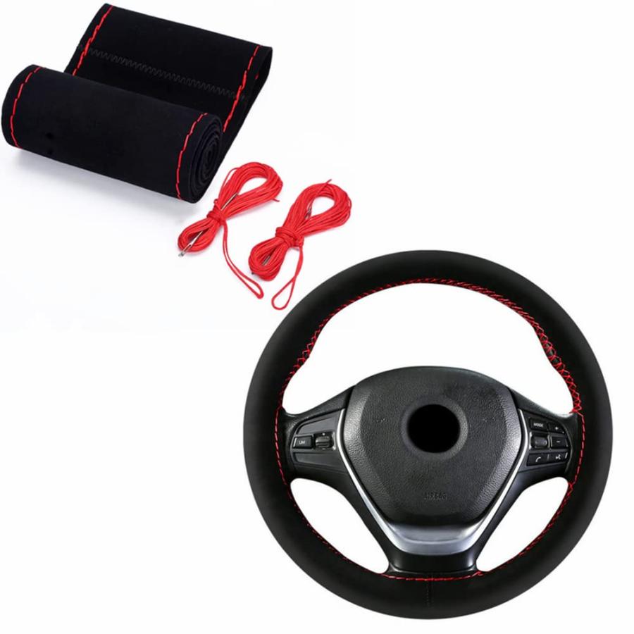 TATACLEA ハンドルカバー 編み込み式 ステアリングカバー 手縫い 通気性 人工スエード生地 直径38cm 超薄い触感 滑り止め 持ちやすい 手 : ホットミーティア - 通販 ...