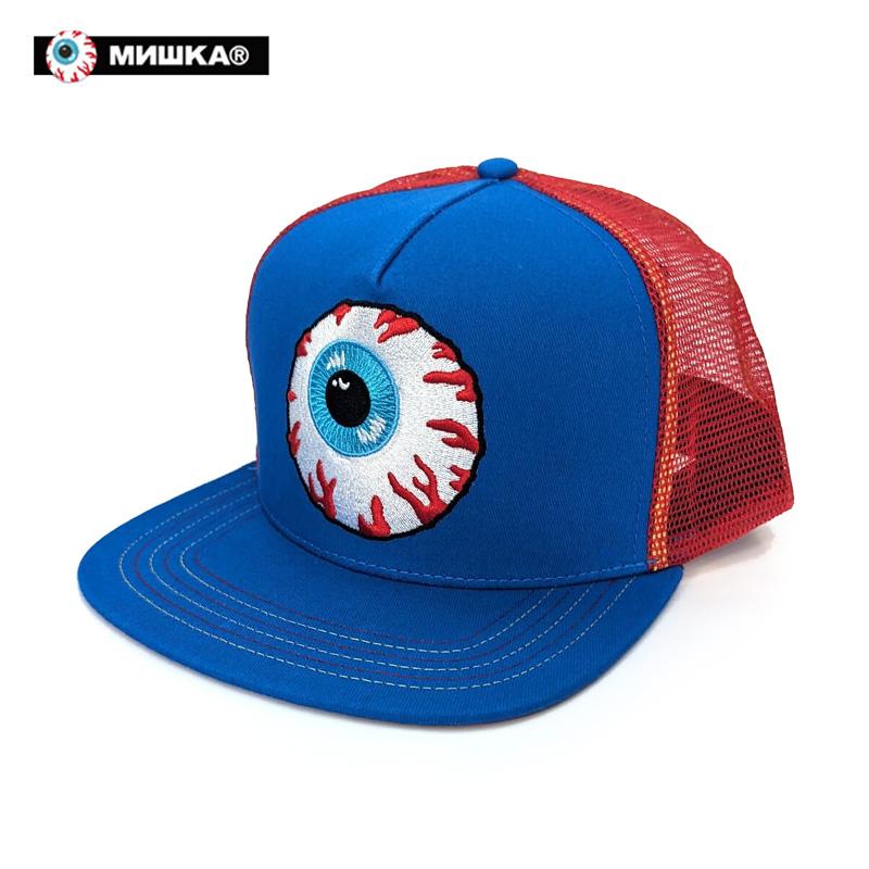 MISHKA ミシカ BLUE & RED KEEP WATCH TRUCKER CAP スナップバックキャップ 正規品 : mishka ...