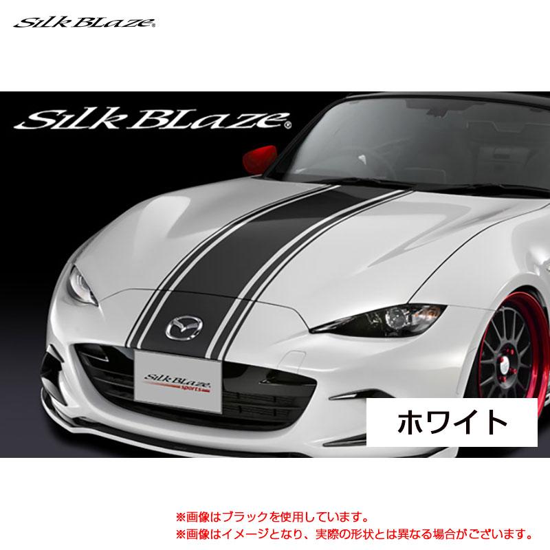 ケースペック ボンネットストライプ ホワイト ロードスター ND5RC H27.5〜 デカール 車種専用設計 シルクブレイズ BST-RS-WH : ホットロードオートパーツYS - 通販 ...