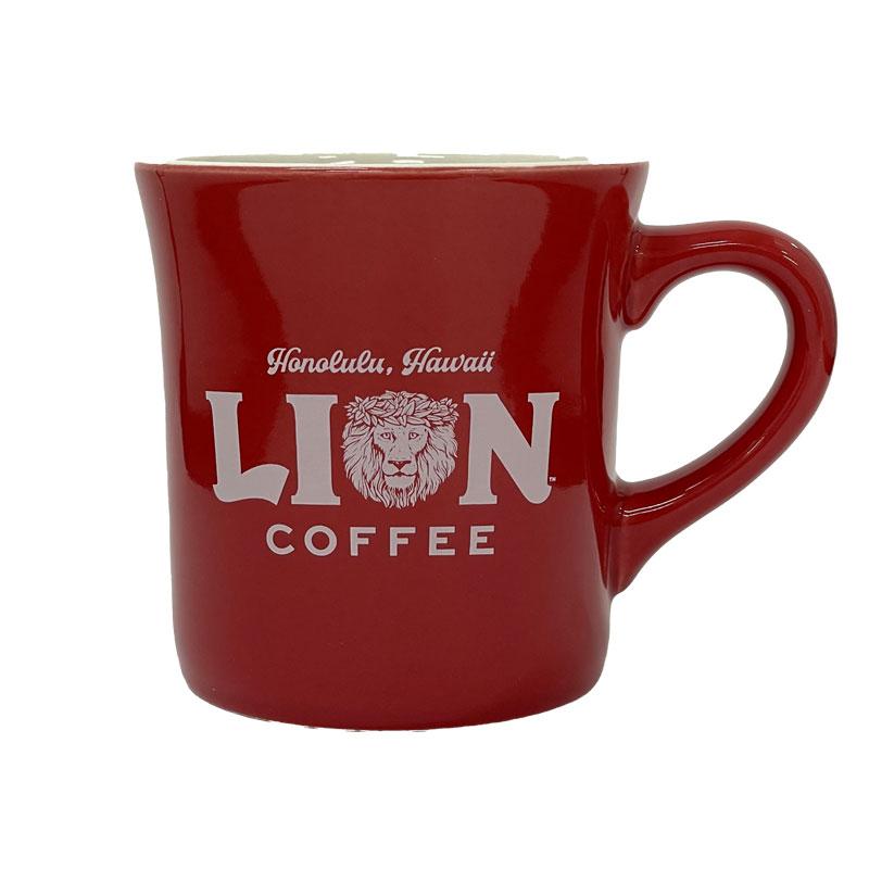 ロゴダイナーマグカップ ライオンコーヒー 赤 陶器 直径7.5×H11cm ハワイ LION COFFEE PICK The HAWAII LC-MC-DLGRD : ホットロードオートパーツ ...