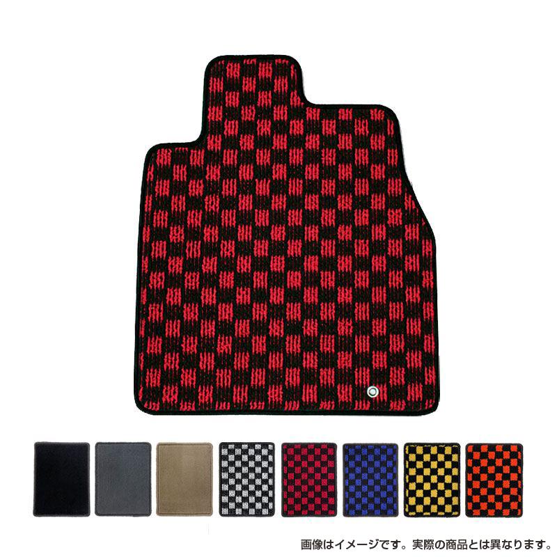 (全8カラー) フロアマット デミオ DY3W・DY3R・DY5W・DY5R (H14.08〜H19.07) フットレスト有 TH661022 【チェック×ブルー ...