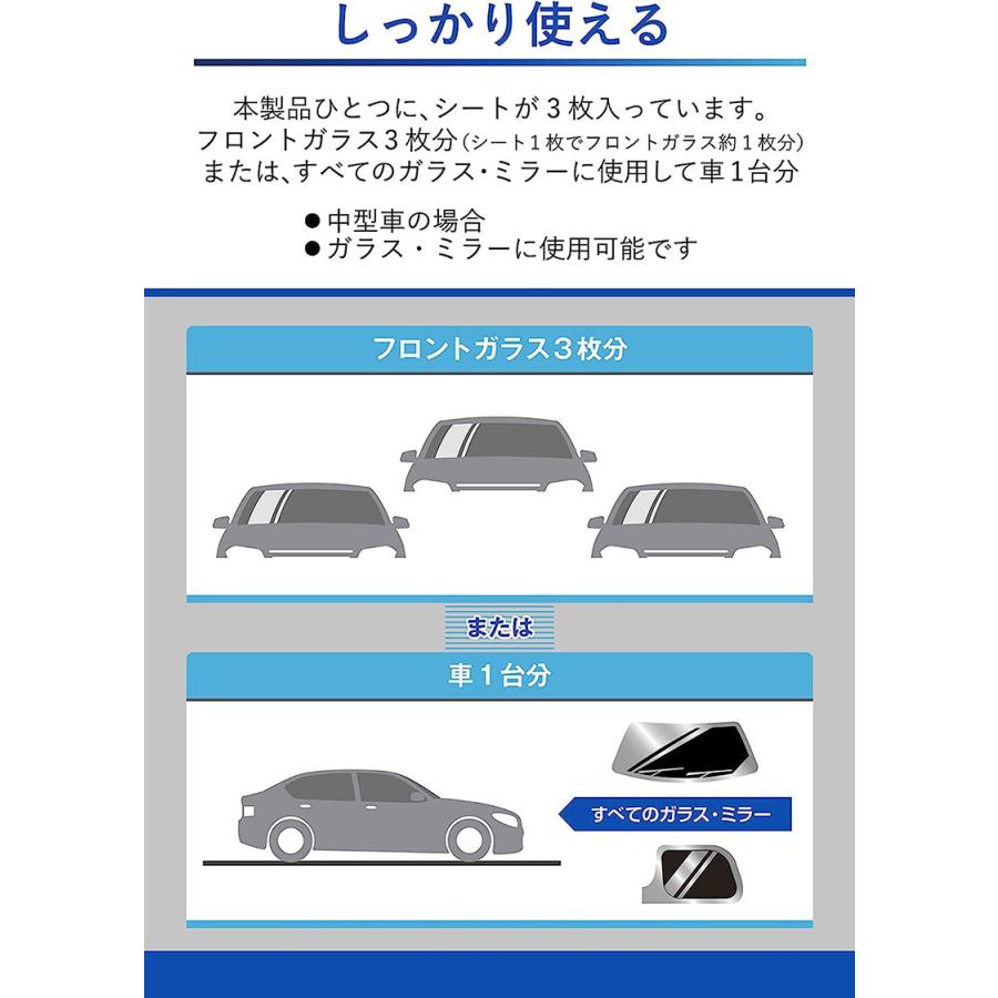 ストロング油膜取りシート 3枚入 ガラス・ミラーに最適 車用 こするだけ簡単施工 カーメイト C176 : 7230705603 : タイヤ専門店ホットロードタイヤ3号店 - 通販 ...