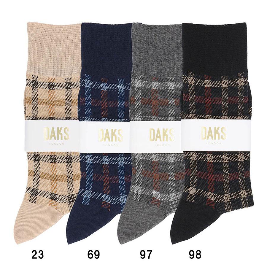 DAKS ダックス メンズ ソックス 紳士用 靴下 綿混 チェック柄 クルー丈ソックス 春夏 24-26cm 日本製 : メンズファッション堀田勉強堂 - 通販 - Yahoo!ショッピング
