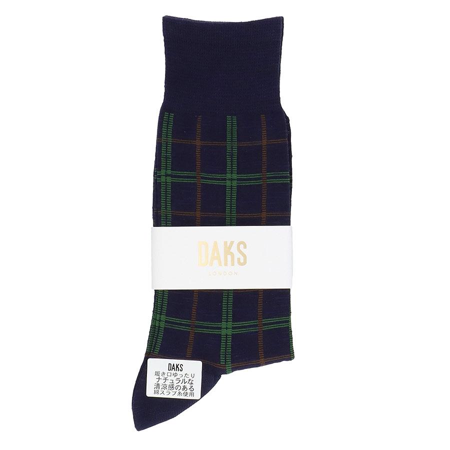 DAKS ダックス メンズ ソックス 紳士用 ビジネス 春夏 タッタソール柄 カジュアル クルー丈ソックス 24-26cm : 02512661 : メンズファッション堀田勉強堂 - 通販 ...
