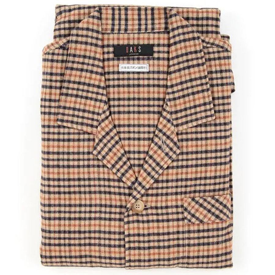 DAKS ブランド パジャマ メンズ M L 紳士 長袖長パンツ ネル ハウスチェック柄 おしゃれ 2025 秋 誕生日 ギフト好適品 : メンズファッション堀田勉強堂 - 通販 ...