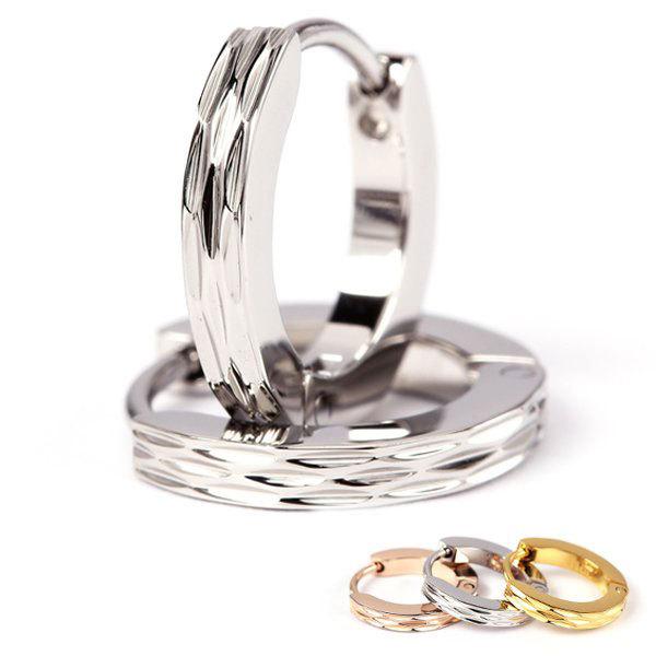 [両耳販売] 金属アレルギー対応 ピアス セカンドピアス フープ 平打ち 中折れ 輪っか ステンレス316L 2×13mm ダイヤカット WG/YG/PGの3色 : 宝石・時計・ブランド ...