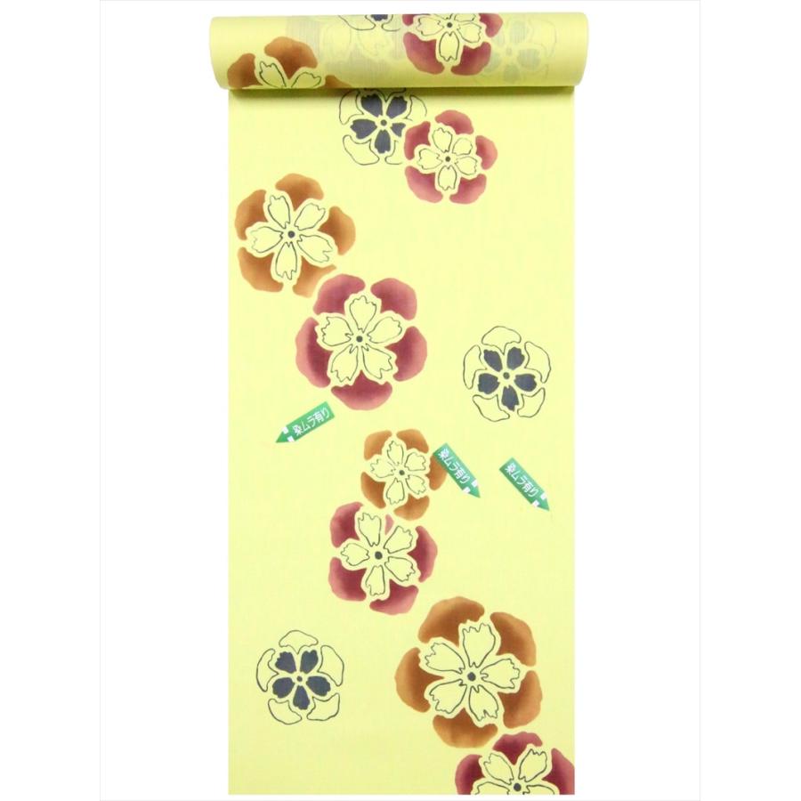 浴衣 反物 No.377 サクラ柄・うす黄色地【訳有り】 : ゆかた反物の堀田 - 通販 - Yahoo!ショッピング