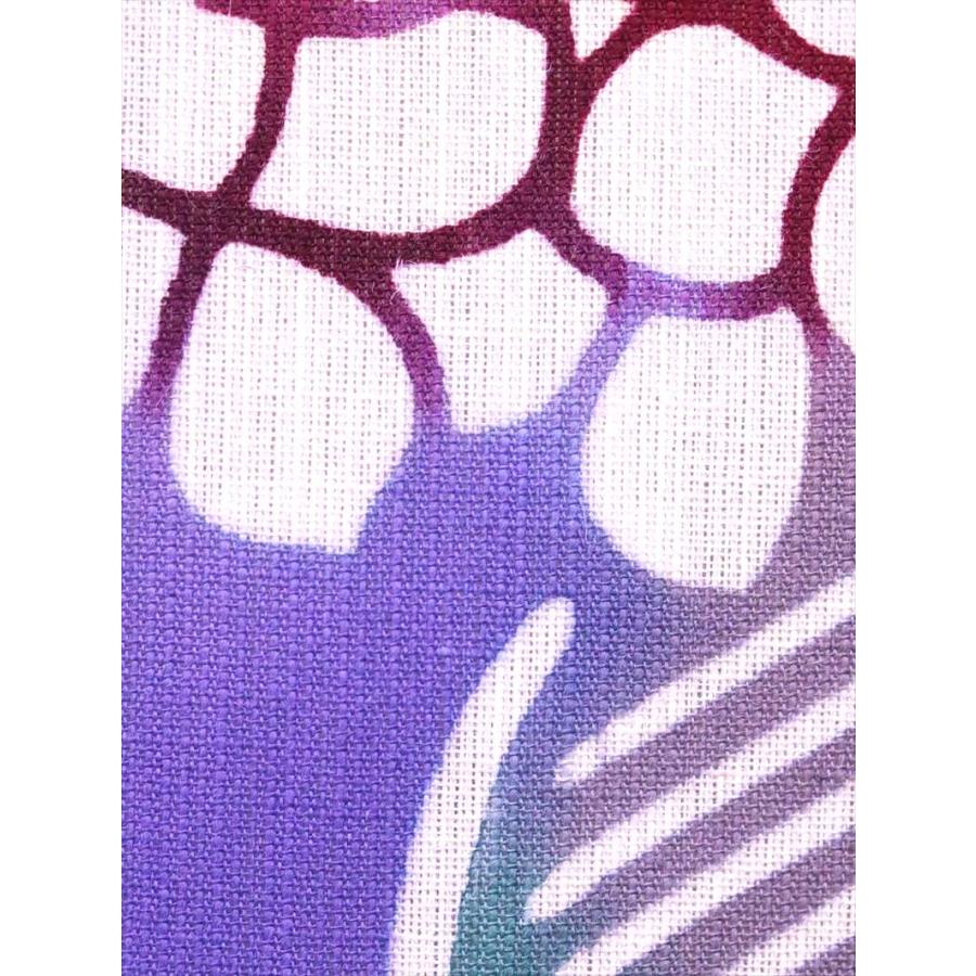 浴衣 反物 NO.181 藤紫地・アジサイ柄・注染染め/耳あり : ゆかた反物の堀田 - 通販 - Yahoo!ショッピング