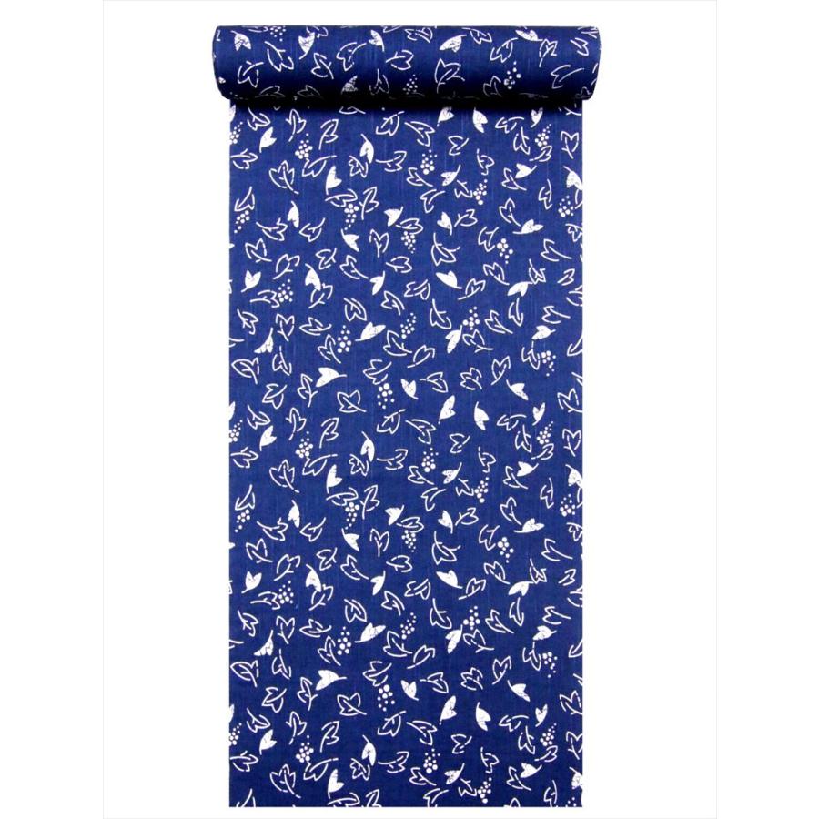 浴衣 反物 クインサイズ 紺地・ブドウ柄・y-229 : ゆかた反物の堀田 - 通販 - Yahoo!ショッピング