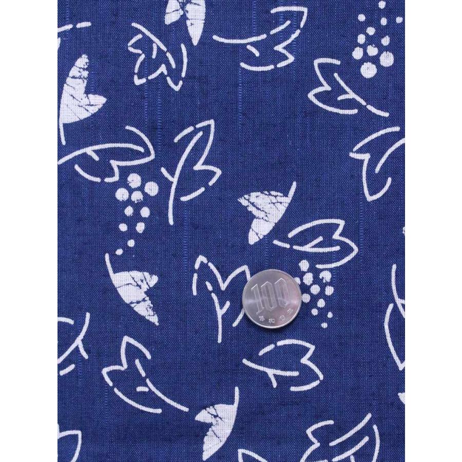 浴衣 反物 クインサイズ 紺地・ブドウ柄・y-229 : ゆかた反物の堀田 - 通販 - Yahoo!ショッピング