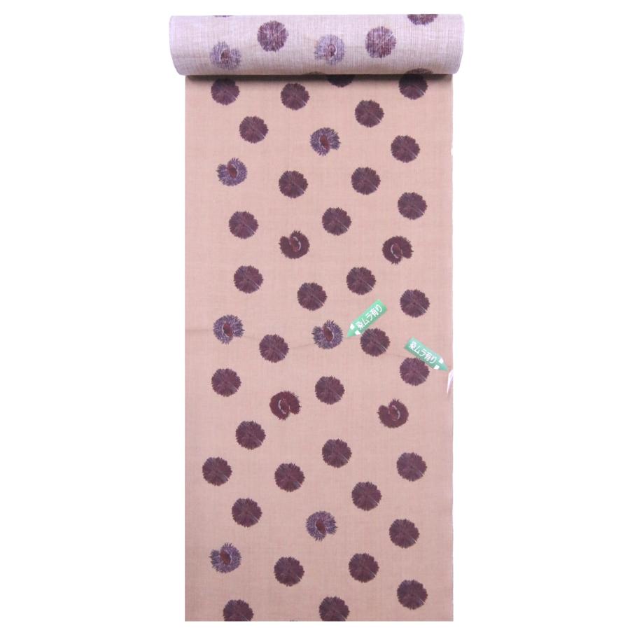 浴衣 反物 No.249 クリ柄・うす茶色地【訳有り】 : ゆかた反物の堀田 - 通販 - Yahoo!ショッピング