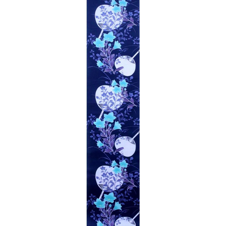 浴衣 反物 No.344 キキョウ柄・濃紺地 : y-344 : ゆかた反物の堀田 - 通販 - Yahoo!ショッピング