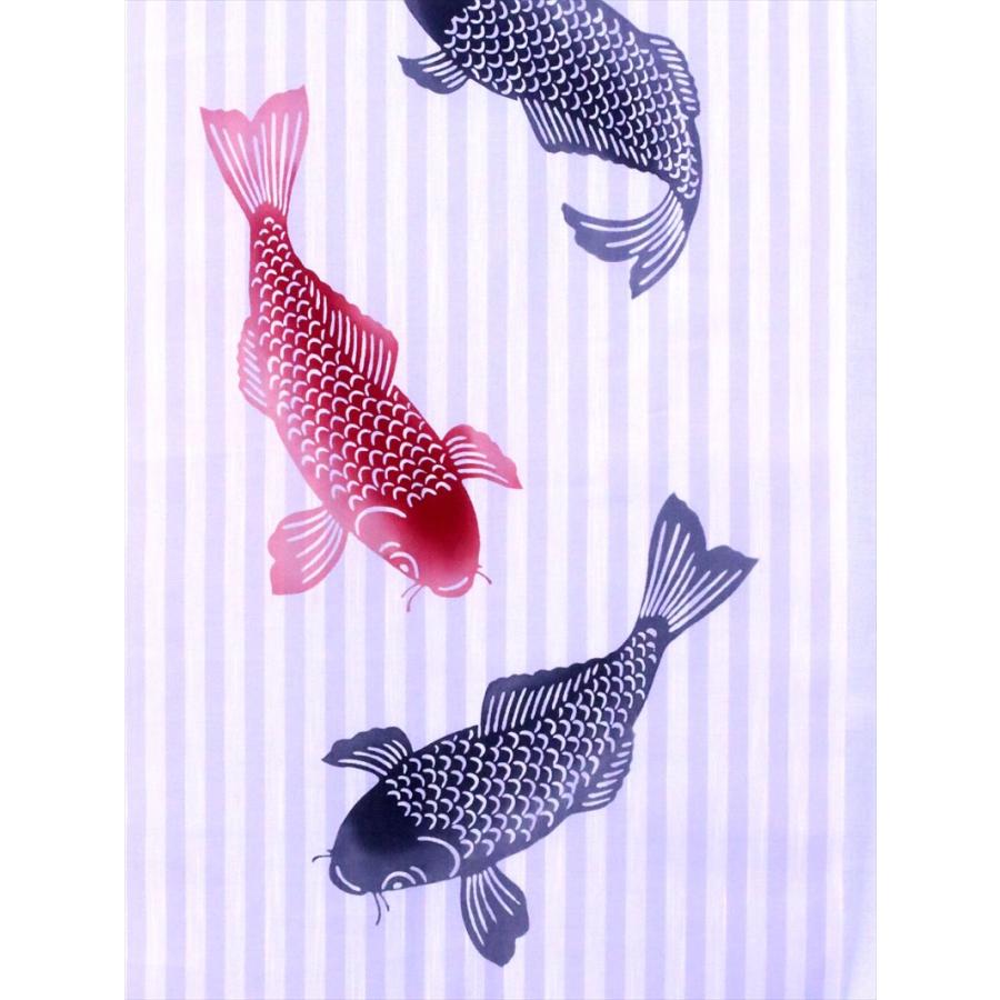 メンズ 浴衣 反物 No.545 うす紫地・コイ・シマ柄 : ゆかた反物の堀田 - 通販 - Yahoo!ショッピング