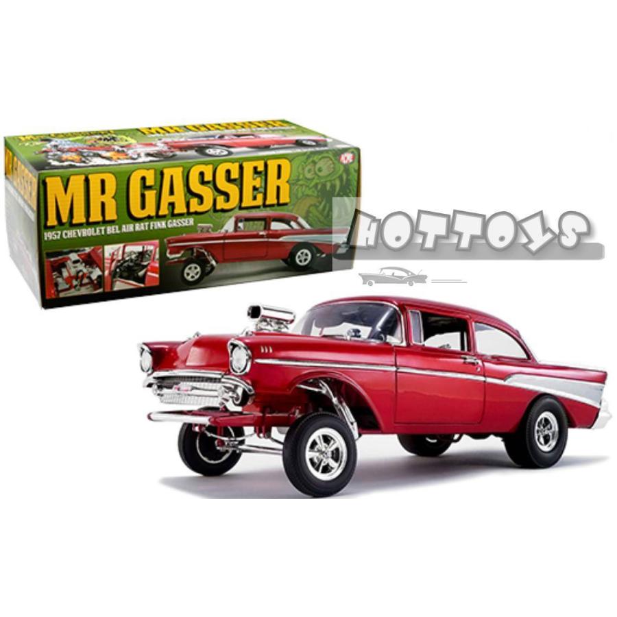 ミニカー 1/18 ACME 1957 シボレー・ベルエア 赤色Mr. Gasser ミニカー 1/18 ACME 1957 シボレー・ベルエア 赤色Mr. Gasser