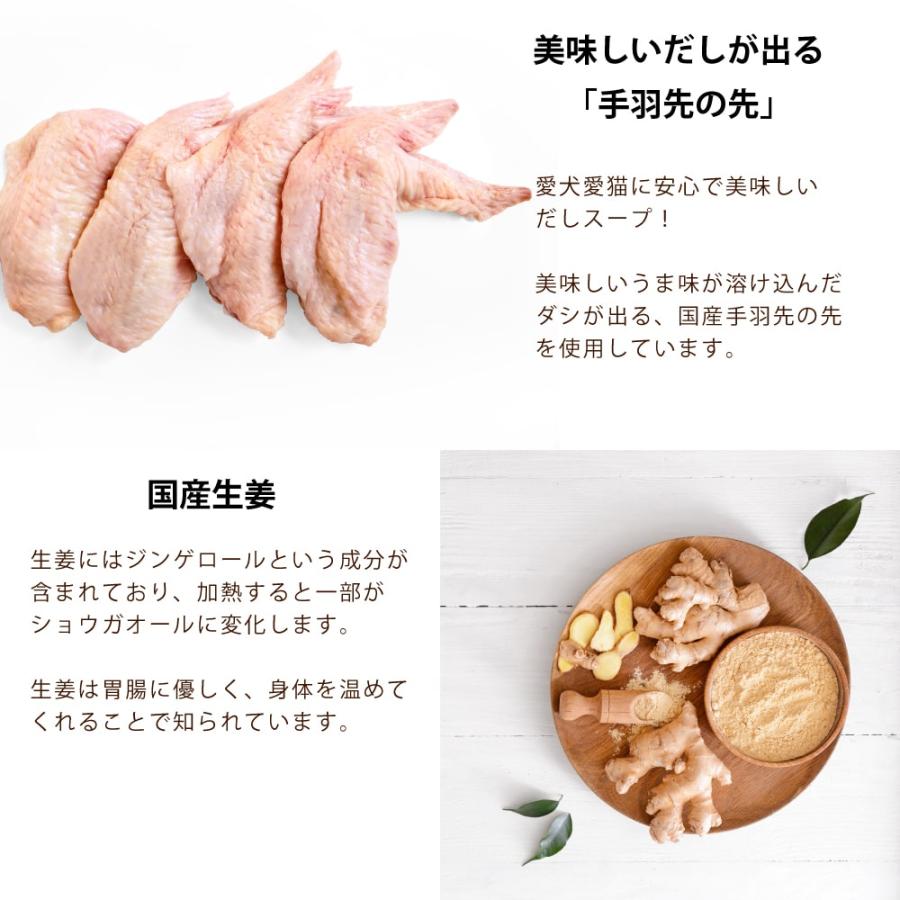 帝塚山ハウンドカム 犬 猫 ドッグフード スープ 国産 無添加 子犬 成犬 シニア犬 水分補給 トッピング 愛犬愛猫の鶏のうま味と6種の滋養たっぷりだしスープ 12袋（50g×12袋） : 犬 ...