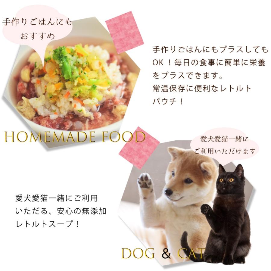 帝塚山ハウンドカム 犬 猫 ドッグフード スープ 国産 無添加 子犬 成犬 シニア犬 水分補給 トッピング 愛犬愛猫の鶏のうま味と6種の滋養たっぷりだしスープ 12袋（50g×12袋） : 犬 ...