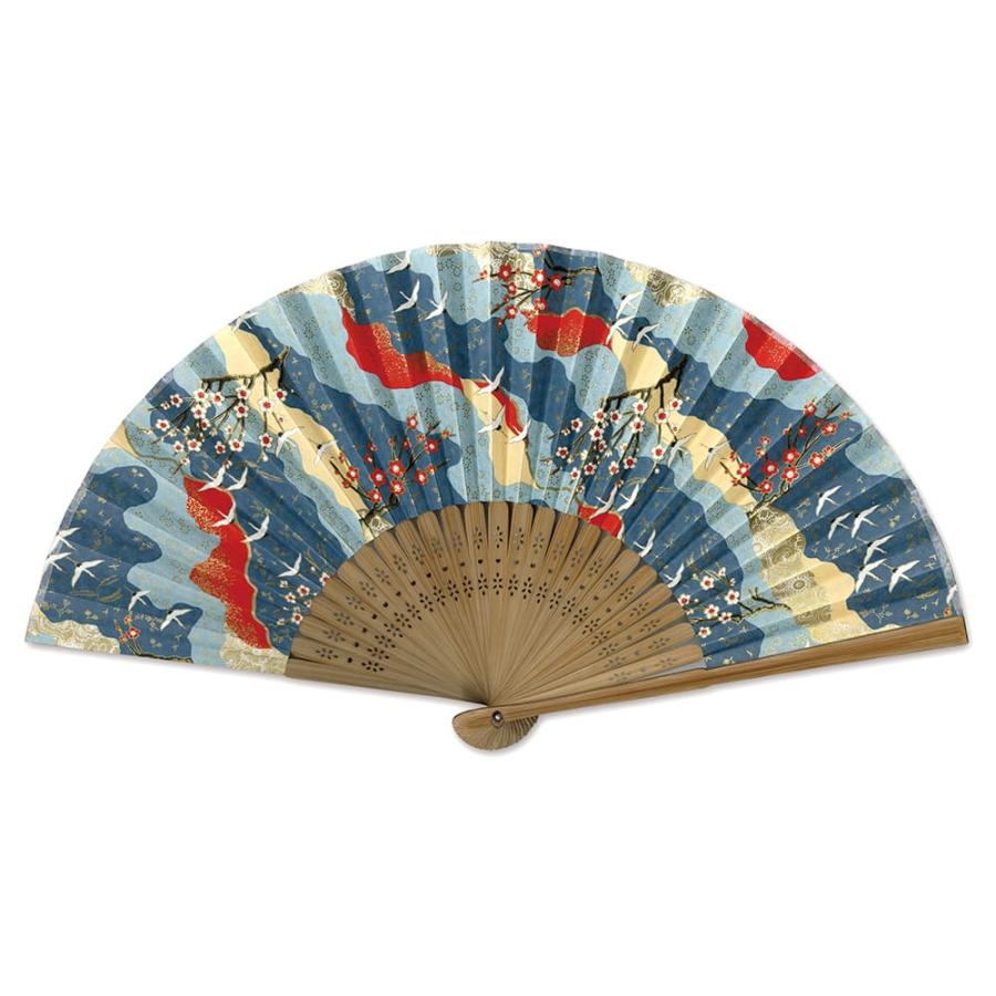 友禅紙扇子 継ぎ紙に鶴と紅白梅 8024-2 70型25間 和扇子 扇子ギフト 夏ギフト : 書道用品 宝林堂ヤフー店 - 通販 - Yahoo!ショッピング