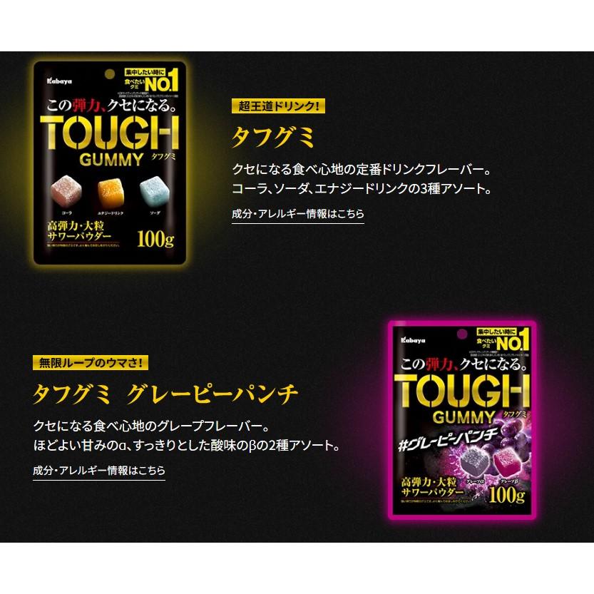 Kabaya カバヤ食品 タフグミ100g×6袋 グレーピーパンチ100g×6袋 計12袋セット : カップ麺の総合食品卸問屋housechoice - 通販 - Yahoo!ショッピング