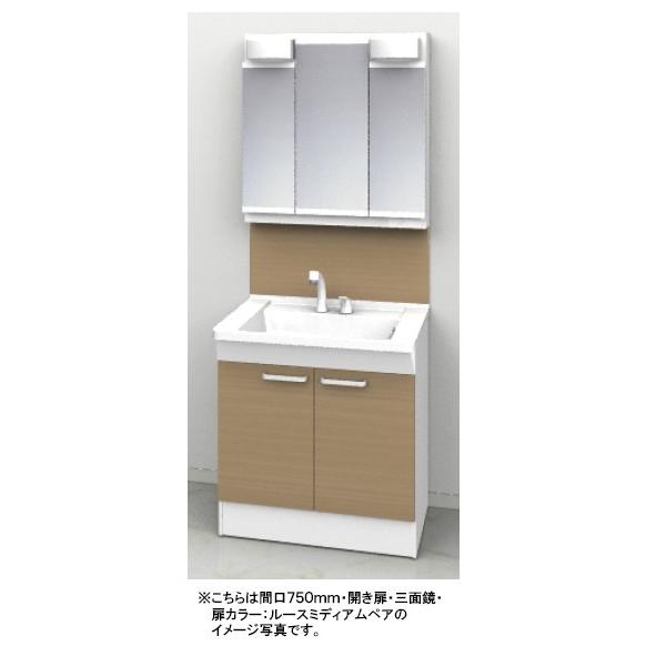 TOTO 洗面化粧台 Fシリーズ 間口750mm 開き扉タイプ 三面鏡 エコシングルシャワー水栓LDPL075BAGE_2_+LMSPL075A3G__1_ : PHショップYahoo!店 ...