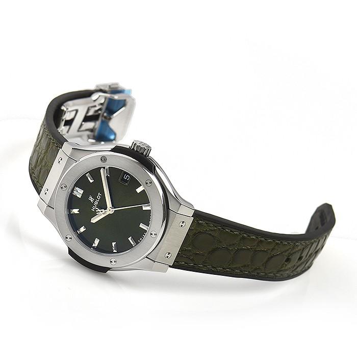 ウブロ HUBLOT クラシックフュージョン グリーンチタニウム 581.NX.8970.LR 新品 レディース 腕時計 :HU729:宝石 ...