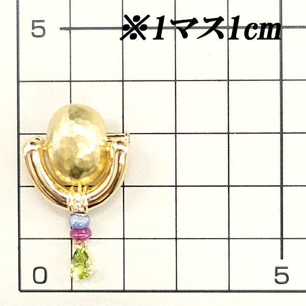 水野薫子 ペリドット ペンダントトップ ブローチ K18YG 作家 水野薫子 ペリドット ペンダントトップ ブローチ K18YG 作家