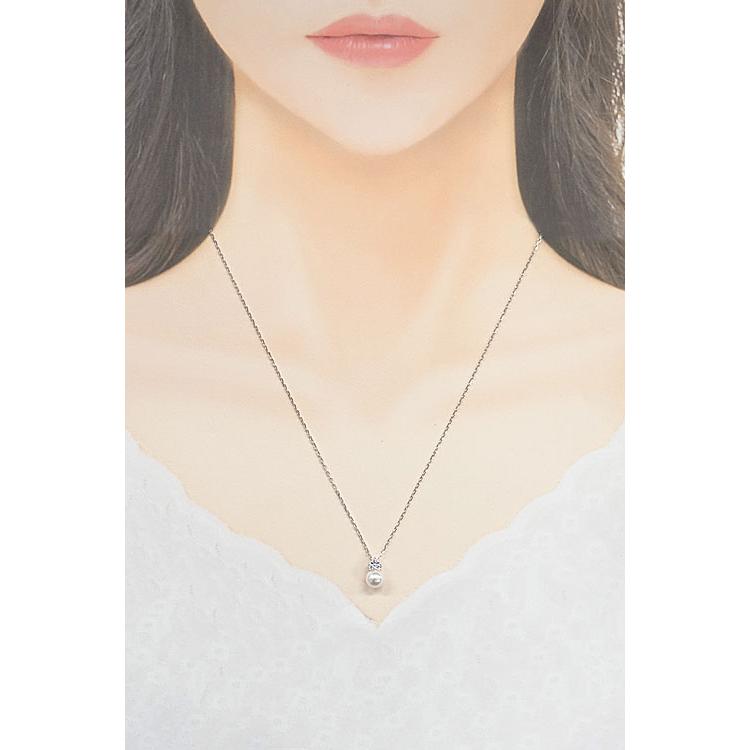 MIKIMOTO ミキモト アコヤパール ネックレス 6.7mm ダイヤモンド MIKIMOTO ミキモト アコヤパール ネックレス 6.7mm ダイヤモンド