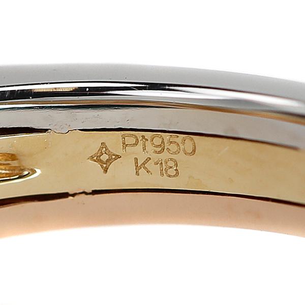 GSTV ブラウンダイヤモンド リング ダイアモンド K18YG PG Pt950 3連 重ね付け風 ブランド 送料無料 美品 中古 SH119091 : 119091 : 宝正 YS店 ...