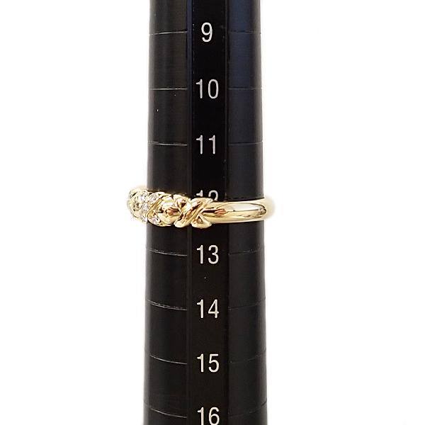 ニナリッチ セイコー ダイヤモンド リング K18イエローゴールド NINA RICCI クロス 十字 送料無料 中古 宝正 900209 ...