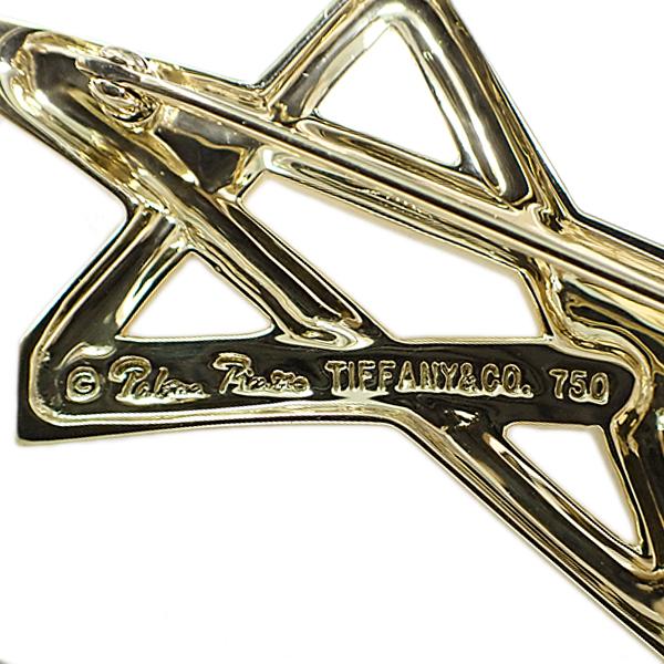 TIFFANY&Co. ティファニー シューティングスター ブローチ K18YG パロマ・ピカソ 星 地金のみ 石なし 送料無料 中古 宝正 ...