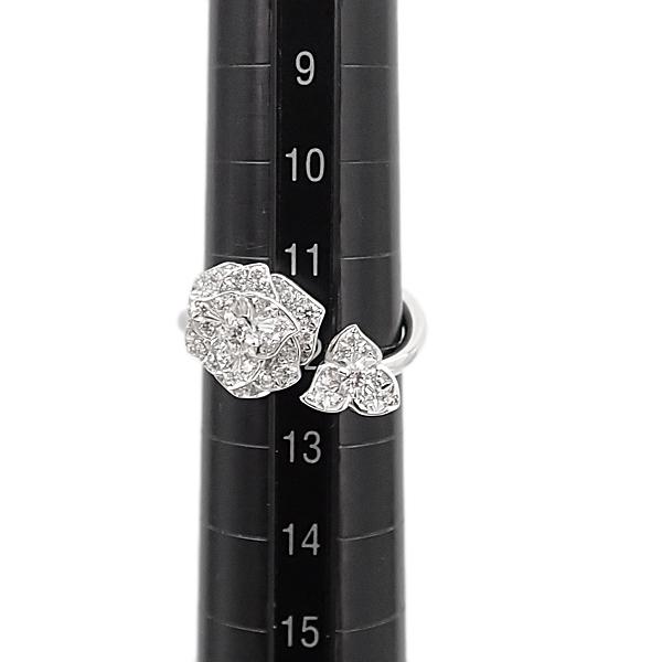 PIAGET（ピアジェ） ダイヤモンド ローズ K18WG PIAGET バラ 薔薇 フラワー 植物 ボタニカル オープンリング 宝正 ...