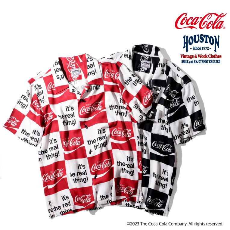 HOUSTON / ヒューストン 41030 COCA-COLA ALOHA SHIRTS(it's the real thing) コカ ...