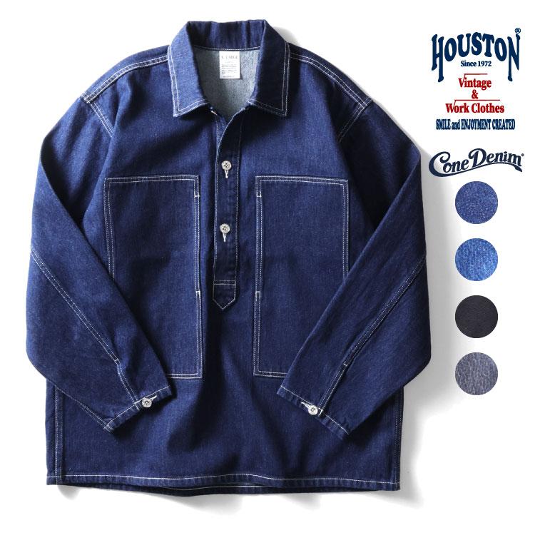 HOUSTON / ヒューストン 41148 CONE DENIM ARMY PULLOVER SHIRT コーンデニムアーミープルオーバー ...