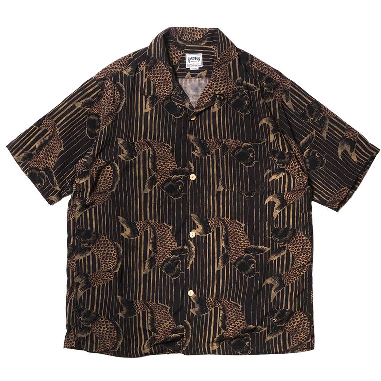HOUSTON（ヒューストン） 41296 ALOHA SHIRT (鯉) / アロハシャツ (鯉) -全3色- : HOUSTON ...