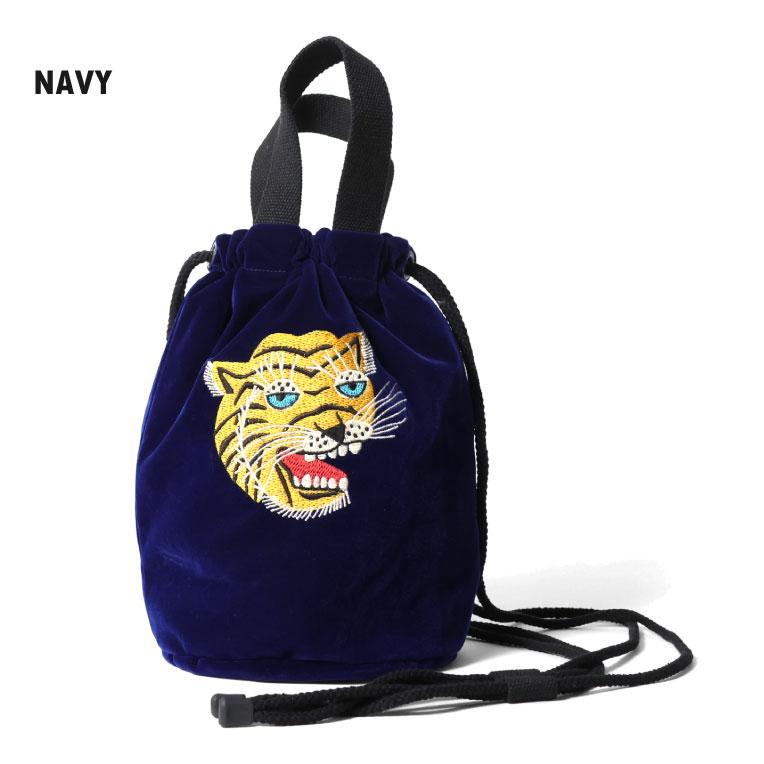 HOUSTON / ヒューストン 6874 VELVETEEN EFFECT BAG (TIGER) / 刺繍別珍エフェクトバッグ(虎) -全3色- : 6874 : HOUSTON ...