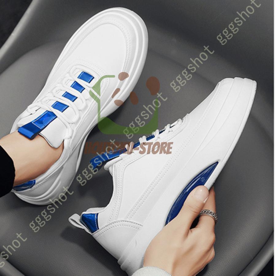 スニーカー メンズ 白 男子 学生 靴 シューズ 軽量 厚底 男性用 通勤通学 学校 仕事 カジュアル 通気 ウォーキングシューズ おしゃれ かっこいい 散歩 : xz-n1-11109 ...