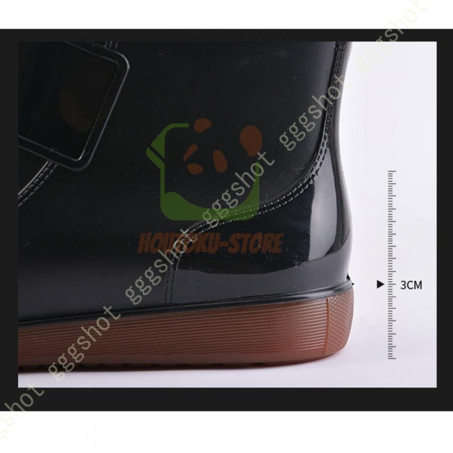 メンズ ショート レインブーツ 防水 春 秋 冬 おしゃれ 軽量 ショートレインブーツ ラバーブーツ 雨靴 男性用 長靴 履きやすい 歩きやすい 軽い 完全防水 :XZ-N1-11109 ...