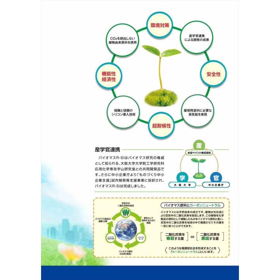 バイオマスR-Si 艶消し 15kgセット【メーカー直送便/代引不可】水谷ペイント 屋根用 塗料 : PROST株式会社 - 通販 - Yahoo!ショッピング