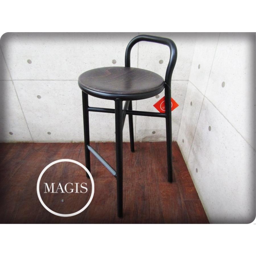 展示品/未使用品/MAGIS/PIPE STOOL SH77/JASPER MORRISON /SD1220/black5130/dark-coloured beech7055/パイプスツール ...